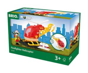 brio world - 33797 firefighter helicopter | 3 piece helicopter toy for kids ages 3 and up