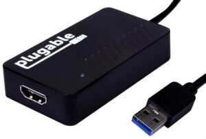 plugable usb 3.0 to hdmi video graphics adapter with audio for multiple monitors up to 2560x1440 supports windows 11, 10, 8.1, 7, xp, and mac