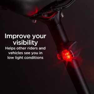 Schwinn LED Quick Wrap Bike Lights Set, Battery Powered Front Headlight and Rear/Back Tail Lights, Tool-Free Stretch-and-Hook Strap, 11 Lumen Wrap Light Set, Black