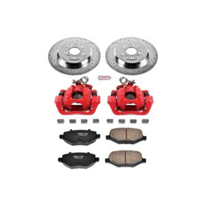 Power Stop KC5411 Z23 Evolution Sport 1-Click Brake Kit with Powder Coated Calipers (Brake Pads, Drilled/Slotted Rotors) For Dodge Ram 2500, Dodge Ram 3500, Ram, Ram 2500, Ram 3500 [Model Specific]