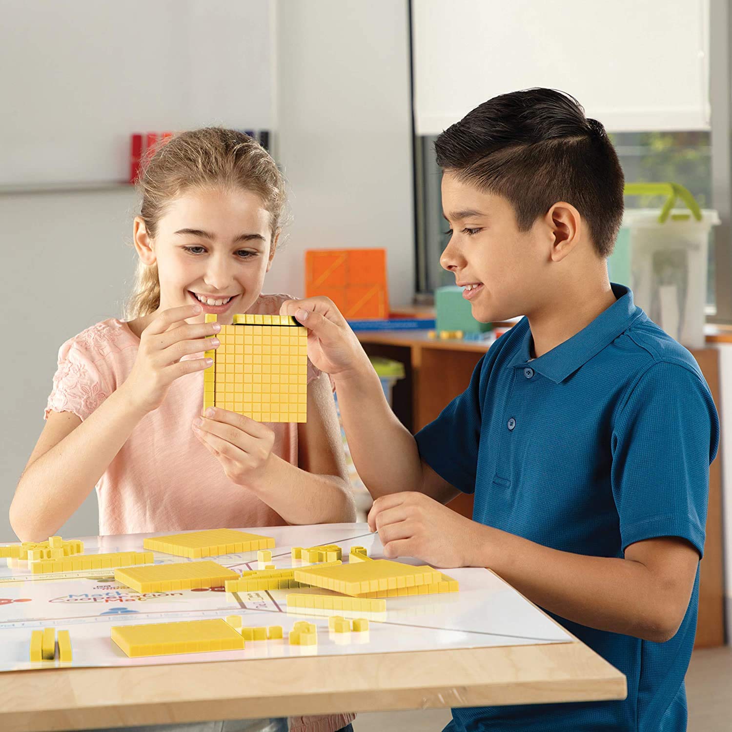 hand2mind 10 Blocks, Yellow Plastic Base Ten Flats, Place Value Manipulatives, Base 10 Blocks, Counting Manipulatives, Math Manipulatives First Grade, Math Blocks, Place Value Blocks, Base Ten Blocks