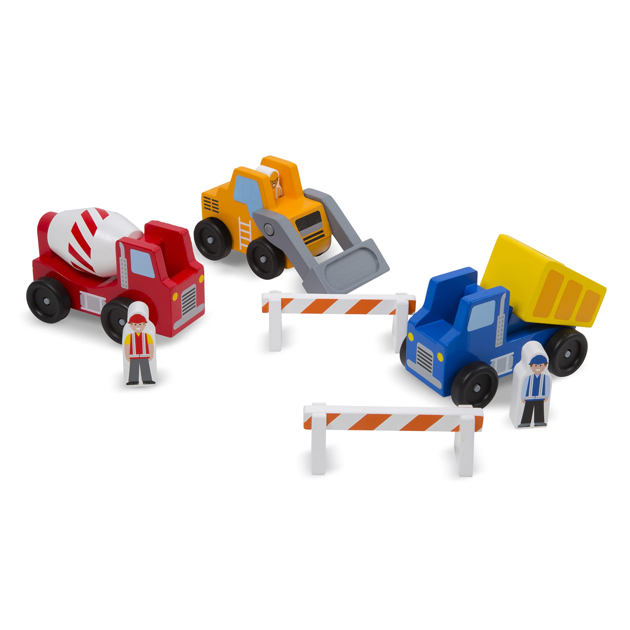 Melissa & Doug Construction Vehicle Wooden Play Set (8 pcs)