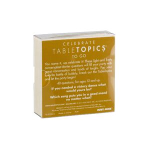 TableTopics Celebrate to Go - 40 Conversation Cards for Parties, Getting to Know You Game, Great Gift