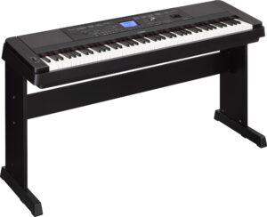 yamaha dgx660b 88-key weighted digital piano with furniture stand, black