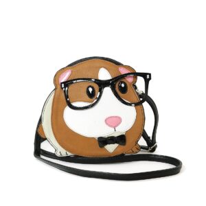 sleepyville critters nerdy guinea pig hamster crossbody purse