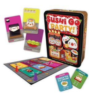 sushi go party! - the deluxe pick & pass card game by gamewright, multicolored