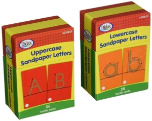 didax educational resources upper and lowercase sandpapers letters boxed set