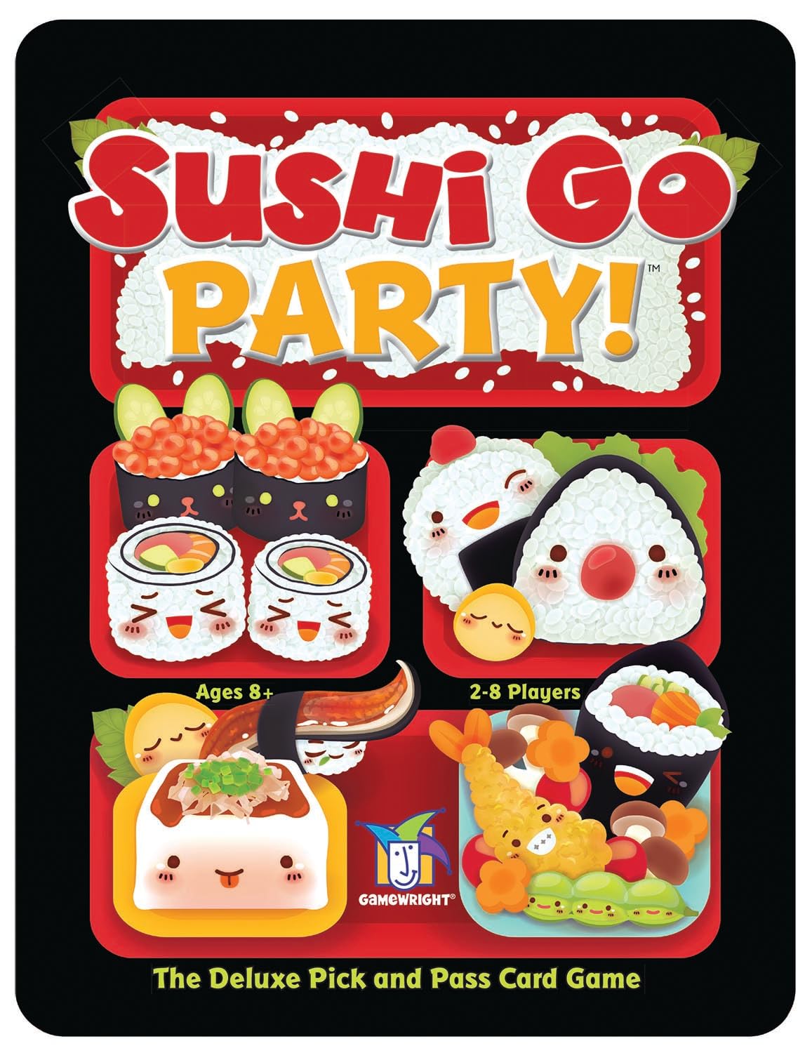 Sushi Go Party! - The Deluxe Pick & Pass Card Game by Gamewright, Multicolored