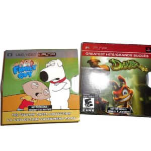 BUNDLE Sony PlayStation Portable PSP , 1 Family Guy Game, 1 Daxter game, 1 Metal Aluminum carrying case , power cords