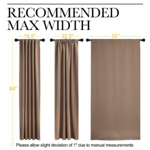 NICETOWN Blackout Curtain Panel for Living Room - (Cappuccino Color) 52 inches Wide by 84 inches Long, 2 Panels Set, Insulated Room Darkening Window Drapes