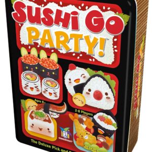 Sushi Go Party! - The Deluxe Pick & Pass Card Game by Gamewright, Multicolored