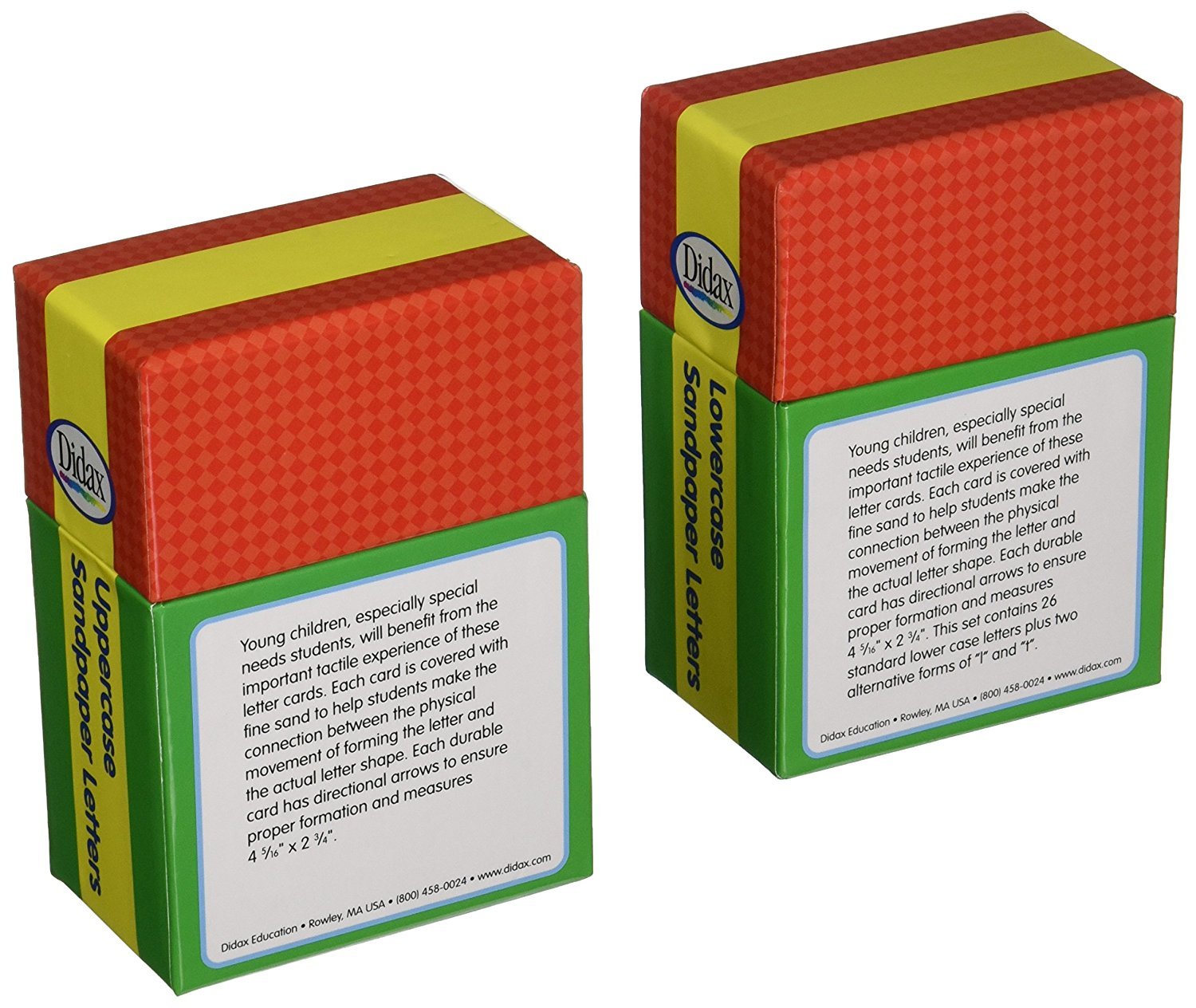 Didax Educational Resources Upper and Lowercase Sandpapers Letters Boxed Set