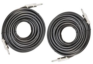 ignite pro 2x 1/4" to 1/4" 50 ft. true 12 gauge wire awg dj/pro audio speaker cable, pair