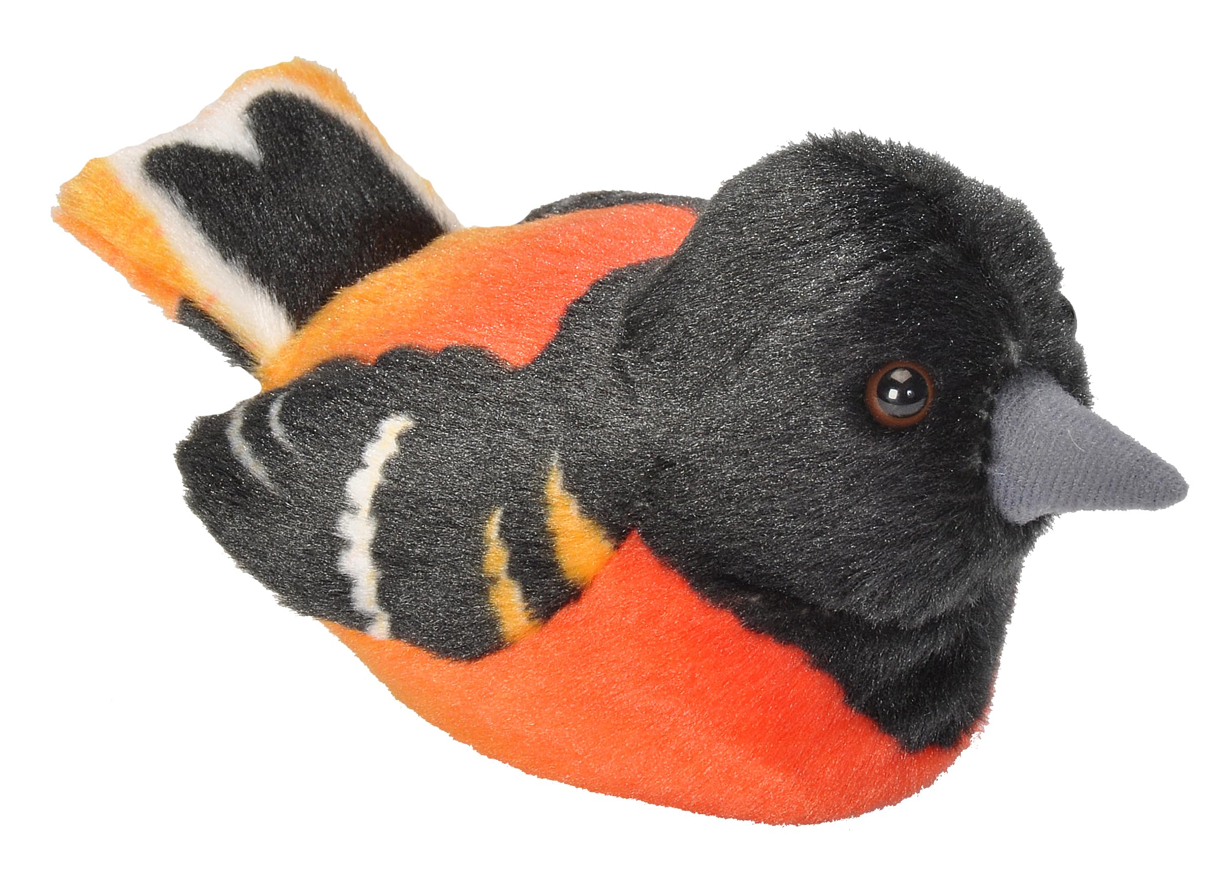 Wild Republic Audubon Birds Baltimore Oriole Plush with Authentic Bird Sound, Stuffed Animal, Bird Toys for Kids and Birders