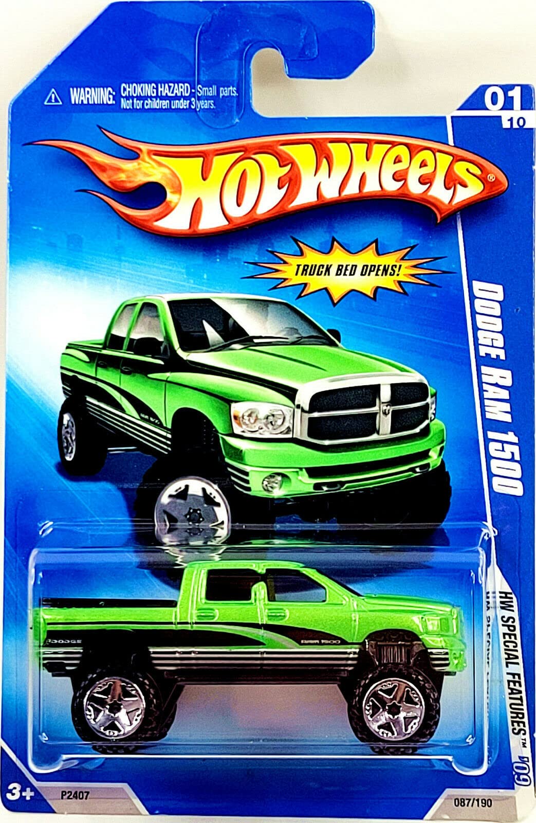 HOT WHEELS 09 HW SPECIAL FEATURES GREEN DODGE RAM 1500 01 OF 10 #087/190 by Hot Wheels