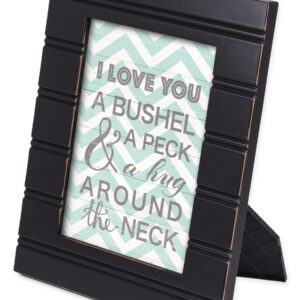 Cottage Garden I Love You a Bushel and a Peck Black with Gold Trim 8 x 10 Framed Wall Art Plaque