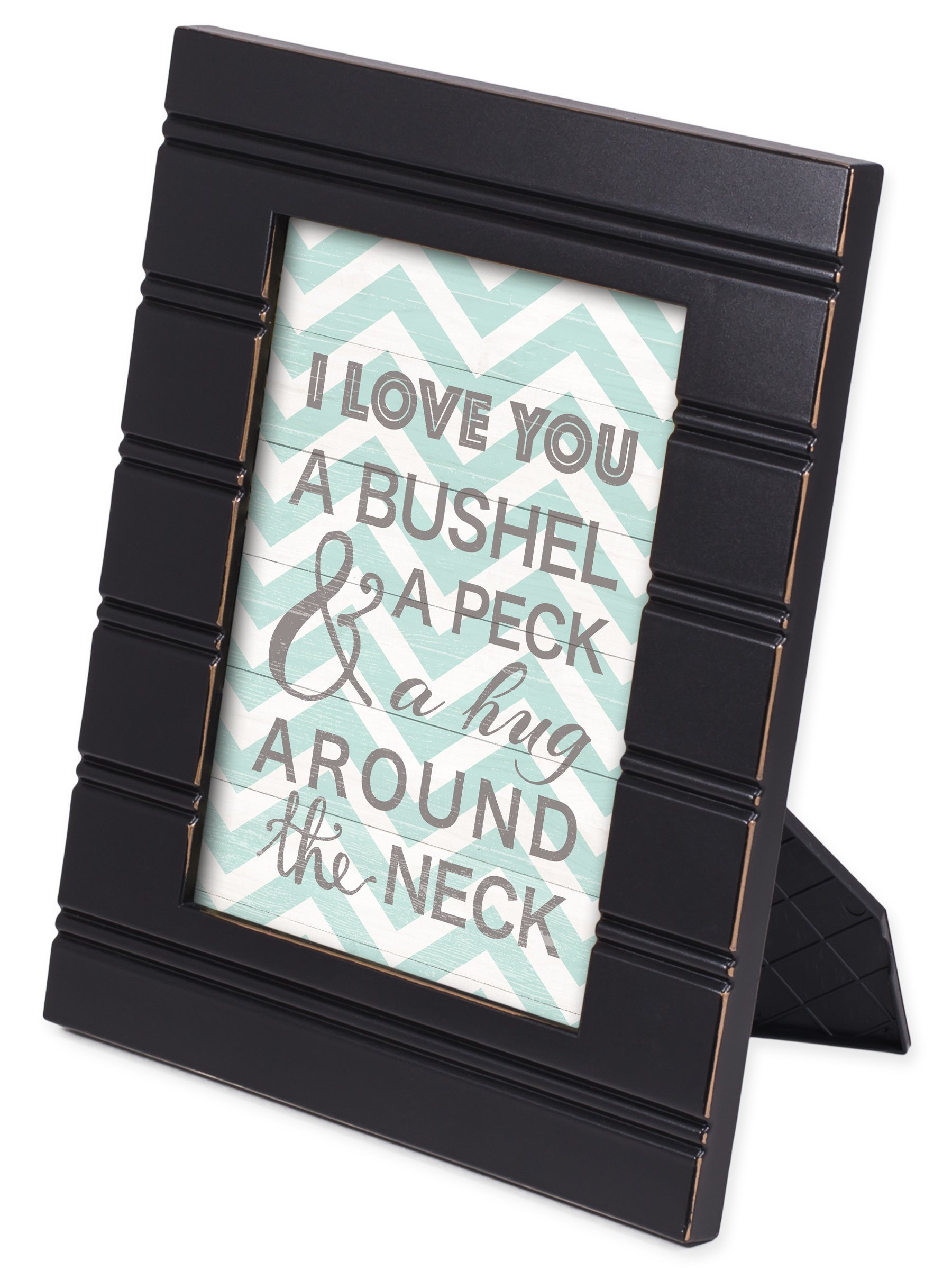 Cottage Garden I Love You a Bushel and a Peck Black with Gold Trim 8 x 10 Framed Wall Art Plaque