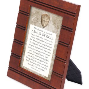 The Full Armor of God Ephesians 6:10-18 Wood Finish 8 x 10 Framed Wall Art Plaque