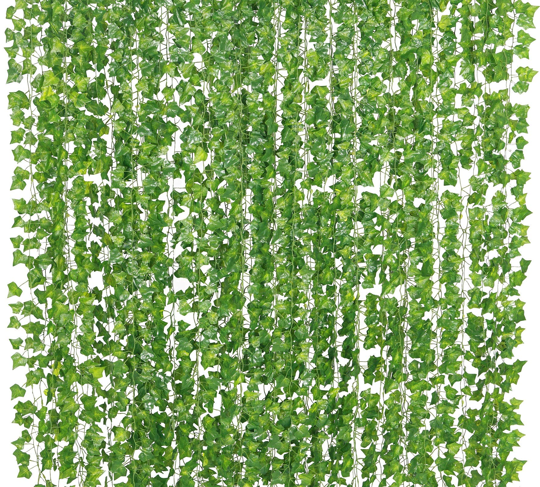 Yatim 78-Ft 12 Pack Artificial Plants Greeny Chain Wall Hanging Leaves for Home Room Garden Wedding Garland Outside Decoration