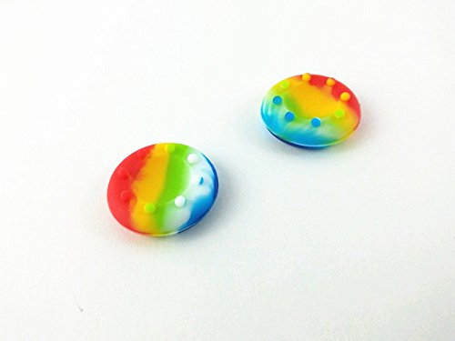 2 x Rainbow Controller Analog Thumbstick Grip Cover Caps For Sony PS3 PS4 XBOX ONE 360 Wii U