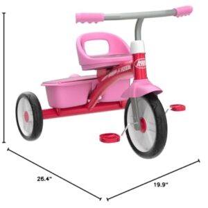 Radio Flyer Pink Rider Trike, Outdoor Tricycle for Toddlers Age 3-5 (Amazon Exclusive)