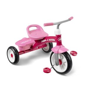 radio flyer pink rider trike, outdoor tricycle for toddlers age 3-5 (amazon exclusive)