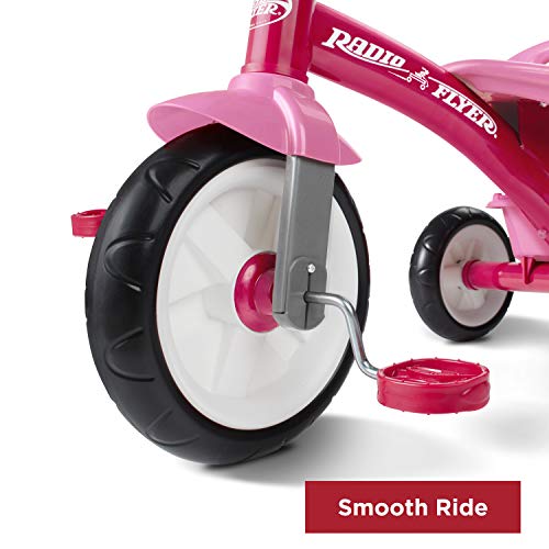 Radio Flyer Pink Rider Trike, Outdoor Tricycle for Toddlers Age 3-5 (Amazon Exclusive)