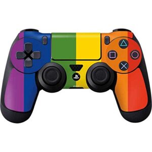 skinit decal gaming skin for ps4 controller - officially licensed originally designed vertical rainbow flag design