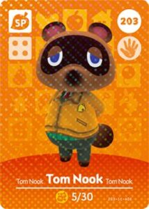 tom nook - nintendo animal crossing happy home designer amiibo card - 203