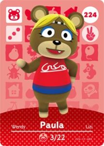 paula - nintendo animal crossing happy home designer amiibo card - 224