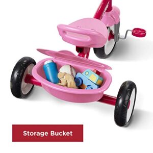 Radio Flyer Pink Rider Trike, Outdoor Tricycle for Toddlers Age 3-5 (Amazon Exclusive)