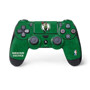 skinit decal gaming skin compatible with ps4 controller - officially licensed nba boston celtics green primary logo design