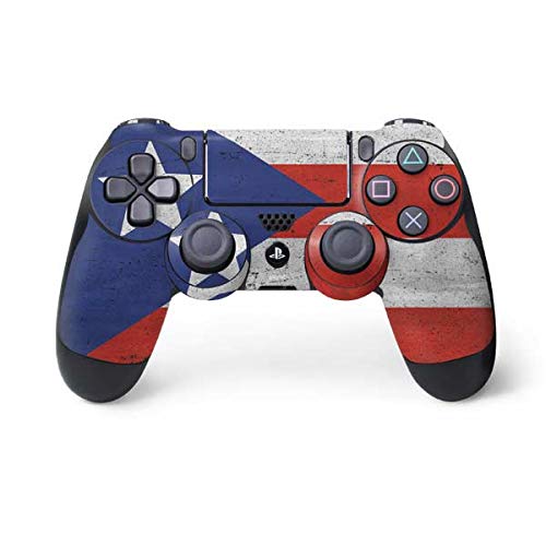 Skinit Decal Gaming Skin Compatible with PS4 Controller - Puerto Rico Flag Distressed Design