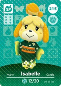 isabelle - nintendo animal crossing happy home designer amiibo card - 215