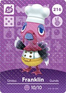 franklin - nintendo animal crossing happy home designer amiibo card - 216