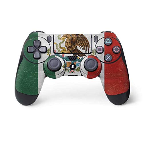 Skinit Decal Gaming Skin for PS4 Controller - Officially Licensed Originally Designed Mexico Flag Distressed Design