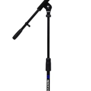 Rockville Kick Drum/Guitar Amp Mic Stand, Steel Round Base+Fixed Boom+Rubber Pad (RKDS)