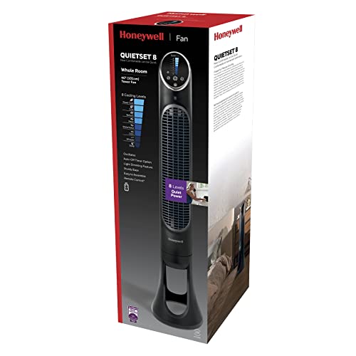 Honeywell QuietSet Tower Fan 8 Speed - Black