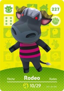 rodeo - nintendo animal crossing happy home designer amiibo card - 227