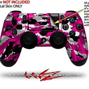 WraptorSkinz Skin Compatible with Sony PS4 Dualshock Controller PlayStation 4 Original Slim and Pro WraptorCamo Digital Camo Hot Pink (Controller NOT Included)