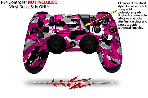 WraptorSkinz Skin Compatible with Sony PS4 Dualshock Controller PlayStation 4 Original Slim and Pro WraptorCamo Digital Camo Hot Pink (Controller NOT Included)