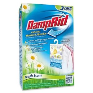 damp rid hanging moisture absorber, fresh scent, set of 3 (pack of 1)