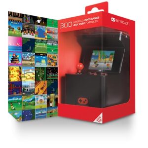 My Arcade Retro Arcade Machine X Playable Mini Arcade: 300 Retro Style Games Built In, 5.75 Inch Tall, AA Battery Powered, 2.5 Inch Color Display, Illuminated Buttons, Speaker, Volume Control