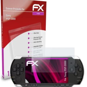 atFoliX Plastic Glass Protective Film compatible with Sony PSP-3000 Glass Protector, 9H Hybrid-Glass FX Glass Screen Protector of plastic