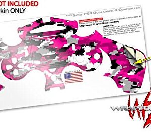 WraptorSkinz Skin Compatible with Sony PS4 Dualshock Controller PlayStation 4 Original Slim and Pro WraptorCamo Digital Camo Hot Pink (Controller NOT Included)