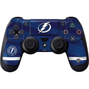 skinit decal gaming skin compatible with ps4 controller - officially licensed nhl tampa bay lightning jersey design