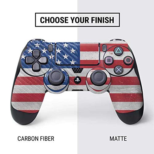 Skinit Decal Gaming Skin Compatible with PS4 Controller - American Flag Distressed Design