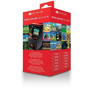 My Arcade Retro Arcade Machine X Playable Mini Arcade: 300 Retro Style Games Built In, 5.75 Inch Tall, AA Battery Powered, 2.5 Inch Color Display, Illuminated Buttons, Speaker, Volume Control