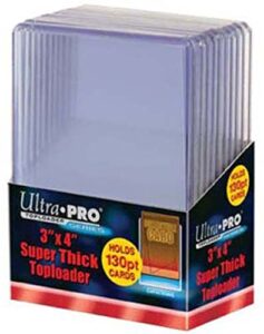 2 ultra pro 130pt top loaders 20 total (2 10ct packs) fits cards up to 130 point thick