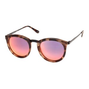 le specs no smirking sunglasses, volcanic tort/coral revo, brown, pink, one size